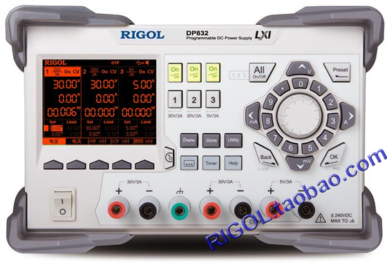 普源DP832可编程线性直流电源，三路输出，30V3A-普源DP800系列您超值的选择！－RIGOL一级授权代理，全新保修三年-天津中环科仪